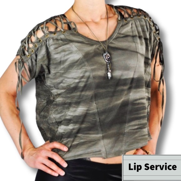 Lip Service | Tops | Nwot Oversized Lip Service Chaos Mesh Apocalyptic ...